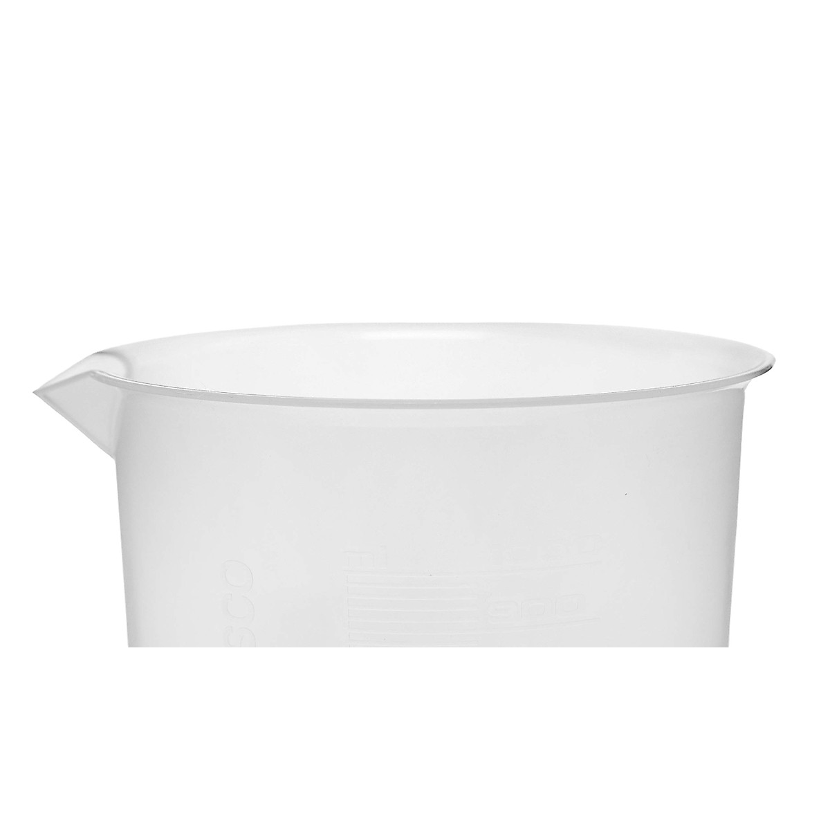 2000mL Plastic Beaker - Premium Polypropylene, 50ml Graduations - Autoclavable