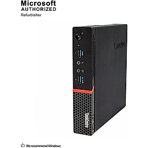 Lenovo ThinkCentre M700q Desktop Mini Computer Intel i5-6500T 4K, 32GB DDR4 RAM New 512GB SSD, Built-in AX210 Wi-Fi 6E, HDMI Win10 Pro, Wireless Keyboard with Touchpad, HTPC Combination(Renewed)