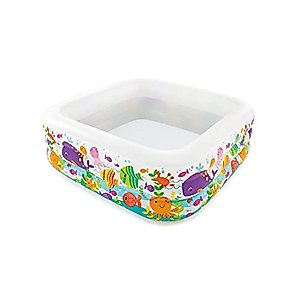 Intex Swim Center Clearview Aquarium Inflatable Pool, 62.5" X 62.5" X 19.5", for Ages 3+