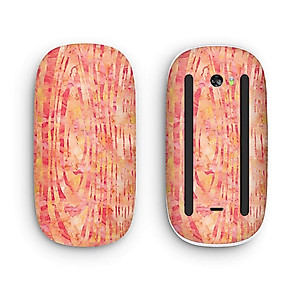 Design Skinz Orange Watercolor Woodgrain Vinyl Decal Compatible with The Apple Magic Mouse 2 (Wireless, Rechargable) with Multi-Touch Surface