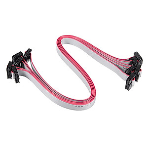 Tool parts IDC 10 Pins Connector Flat Ribbon Cable Female Connector 30cm 2mm Pitch - 5pcs