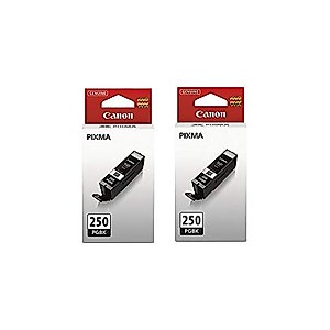 2 X Canon (PGI-250) Black Inks in Retail Packaging