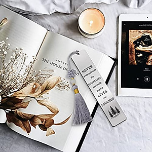 Ptzizi Inspirational Metal Engraved Bookmark with Tassel, Thank You Bookmark Clip for Women Men Friends Teachers Coworker Boss Book Lovers Retirement Graduation Christmas Birthday Gifts
