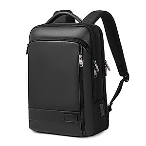 Botimmy Business Backpack for Men Multi-Functional 15.6 Inch Laptop Backpack with USB Charging Water Resistant Travel Durable Men Backpack Airline Approved Black