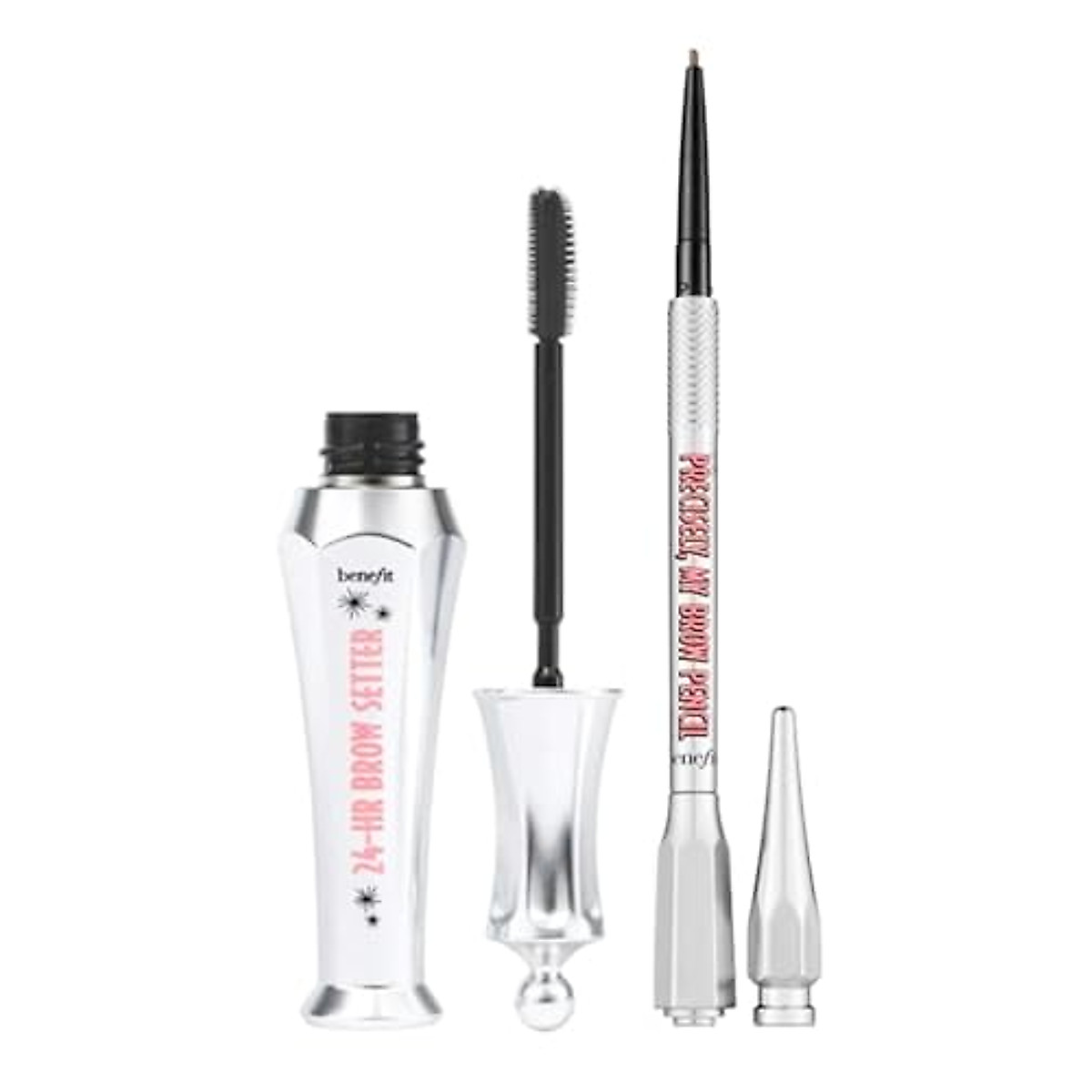 Benefit Cosmetics 24-Hr Brow Setter Setting Gel and Precisely My Brow Pencil 2.75 Auburn Duo Set (Full Size) Duo