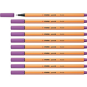 STABILO Fineliner point 88 - Pack of 10 - Plum