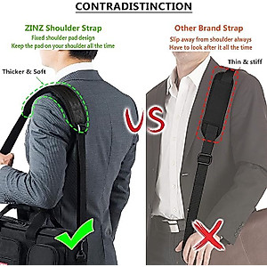 ZINZ Shoulder Strap, 57" Padded Adjustable Shoulder Bag Straps Replacement for Bags with D-Ring (Black, 001)