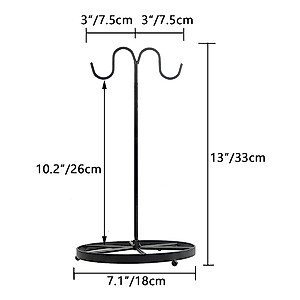 YY YEARCHY Banana Holder Hanger Stand Hook Keeper for Kitchen Countertop Produce Saver Banana Holder Kitchen Decro Fruit Tree Hanging Fresh Food Storage (Black, Double Hook)