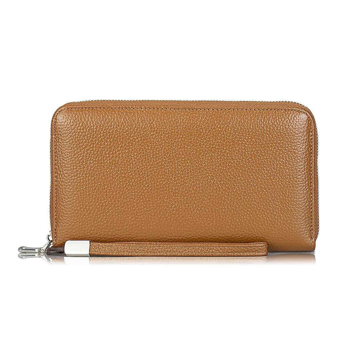 LETEULO Womens Wallets RFID Blocking Leather Wallets for Women Zip Around Clutch Purses Vintage Billfolds Card Organizer Purse (Coffee)