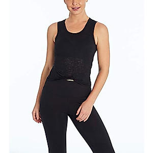 Jessica Simpson Sportswear Hermosa Crop Tank Top, Meteorite, X-Large