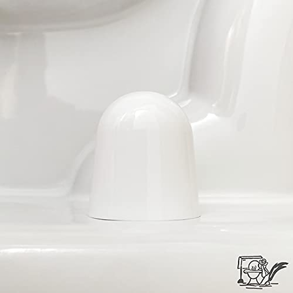 Stinky John's Tall Toilet Bolt Caps - Universal Fit with a Round Top - White Caps (2)