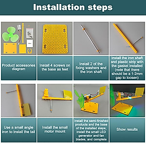 9 Set Mini Generator Motors DC Motor, Micro Wind Turbine Generator Kit with Holder Blades DIY Project Kits, Teaching Tool for demonstrating Wind Power Generation