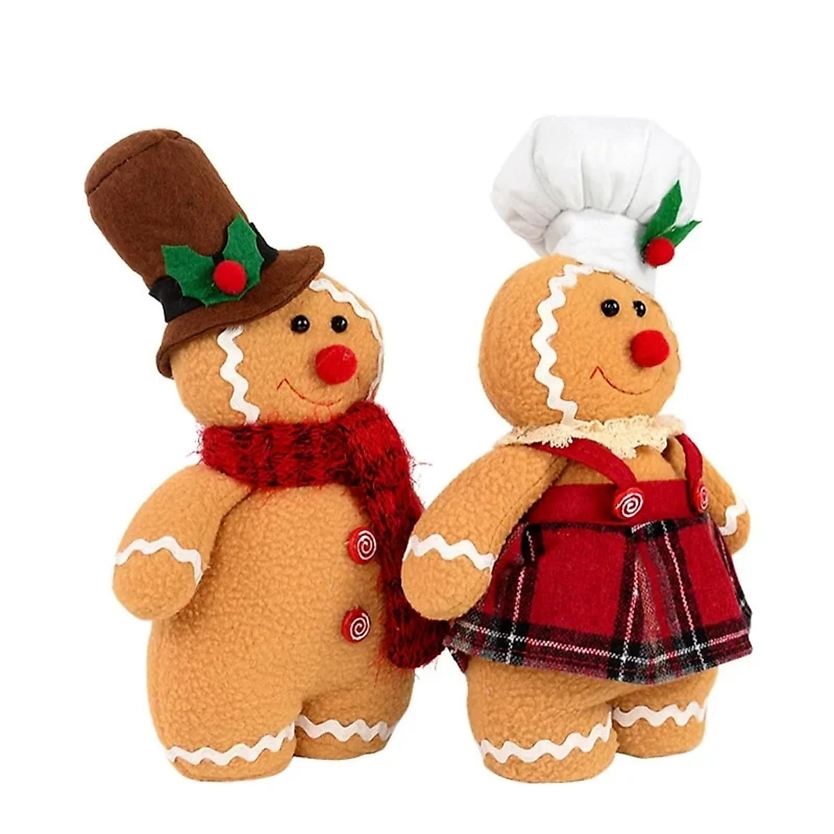 TOPORTY Christmas Gingerbread Man Plush Toys Gingerbread Stuffed Animal Cute Christmas Tree Plush Pillow for Party Decor Christmas Birthday Gifts