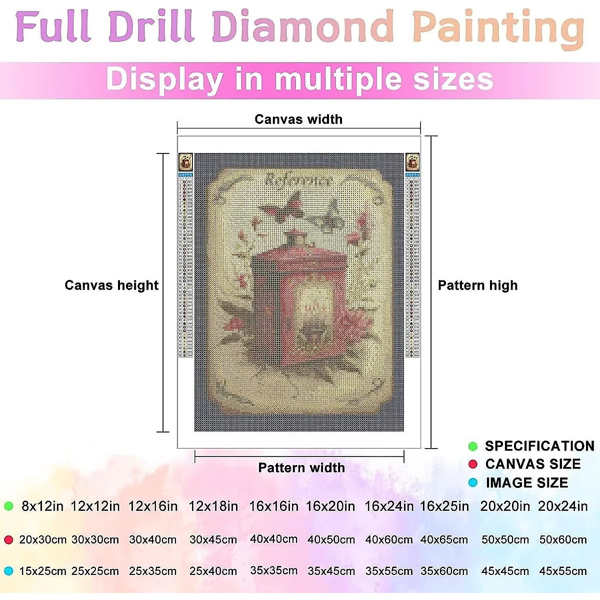 RMSGOZO Girl Diamond Painting Kits - Starry Flower Angel Diamond Painting for Adults, Chic Full Circle Crystal Spot Diamond Art Craft Kit, for Room Decor Club Decor Gifts 8X12 Inches