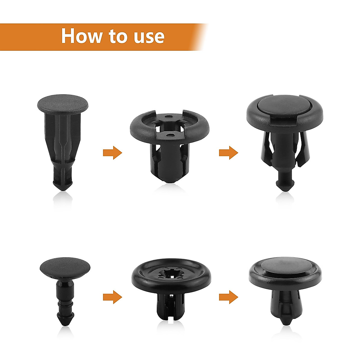 Car Fender Flare Retainer Clips 210PCS Plastic Fastener Rivets Bumper Fender Liner Automotive Push Pins for Toyota 4Runner RAV4 FJ Cruiser Tacoma Replace 75397-35010 75495-35010 90189-06013