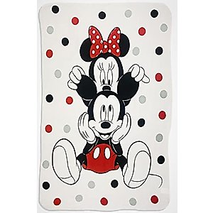 MinnieMouse Cozy Fleece Throw Blanket 40 x 60 (Red)