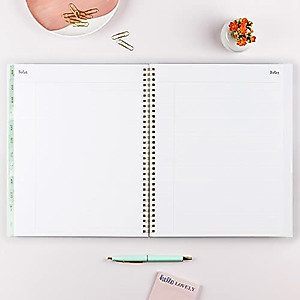 Blue Sky 2023 Weekly and Monthly Planner, January - December, 8.5" x 11", Frosted Cover, Wirebound, Laurel (142094)