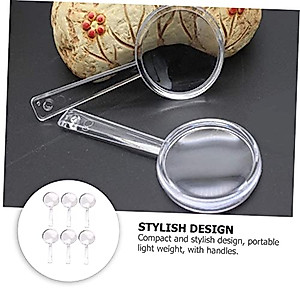 24Pcs 42 Magnifier Small Pocket Magnify Glass Nature Exploration Observation Handheld Lens Pocket Magnifying Glass Portable Magnifying Glass Mini Read Newspaper Plastic Student
