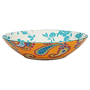 Certified International Damask Floral 9.5" Soup/Cereal Bowls, Set of 4 Assorted Designs,