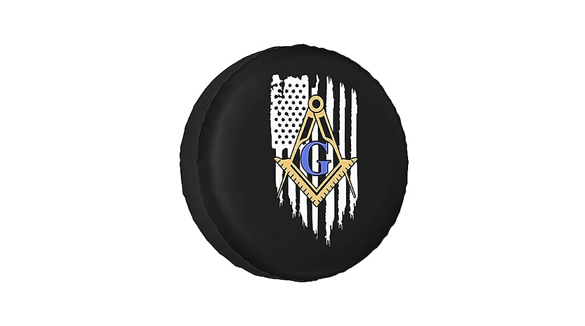 Freemason Masonic Tire Cover Waterproof Sunscreen Wheel Protectors for ...