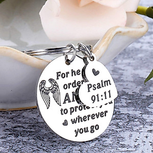 AMBREGRISSUN Bible Verse Keychain Christmas Religious Faith Gifts for Women Men Easter Prayer Christian Keyring Bible Verse