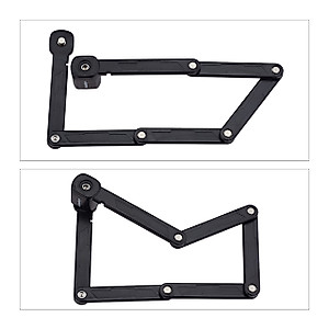 Relaxdays 10039914, Steel, Secure Bicycle Bracket, 2 Keys, 85 cm, Folding Lock, Black, 20 x 7 x 5 cm