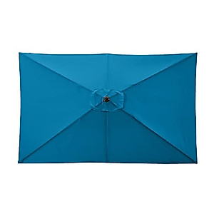 Pure Garden 50-LG1279 Turquoise Rectangular Patio Umbrella Color