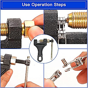 YOXUFA 420 Drive Roller Chain 132 Links Breaker Heavy Duty for 50 70 90 110 125cc SSR TaoTao Coolster Apollo Baja Kazuma Chinese ATV 4 Wheeler Quad Pit Dirt Bike 150 212cc Go Kart Cart Mini Bike Parts