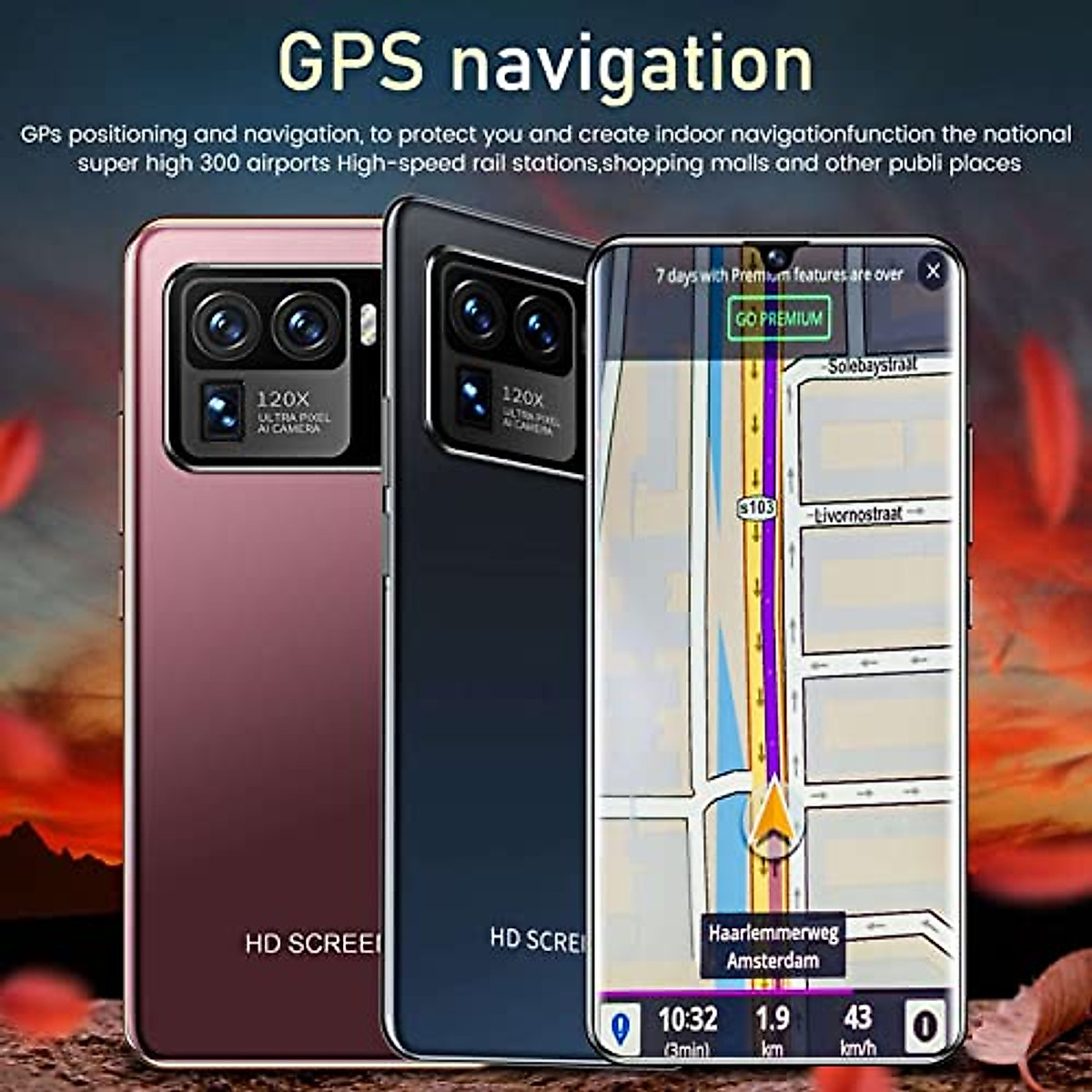 Smartphone, HD Screen Unlocked Mobile Phones, 6.1 Inch 4GB 64GB Cell Phone, 1080x1920 800W 3200W Camera Support Bluetooth GPS Microphone FM Radio(Matte Black)