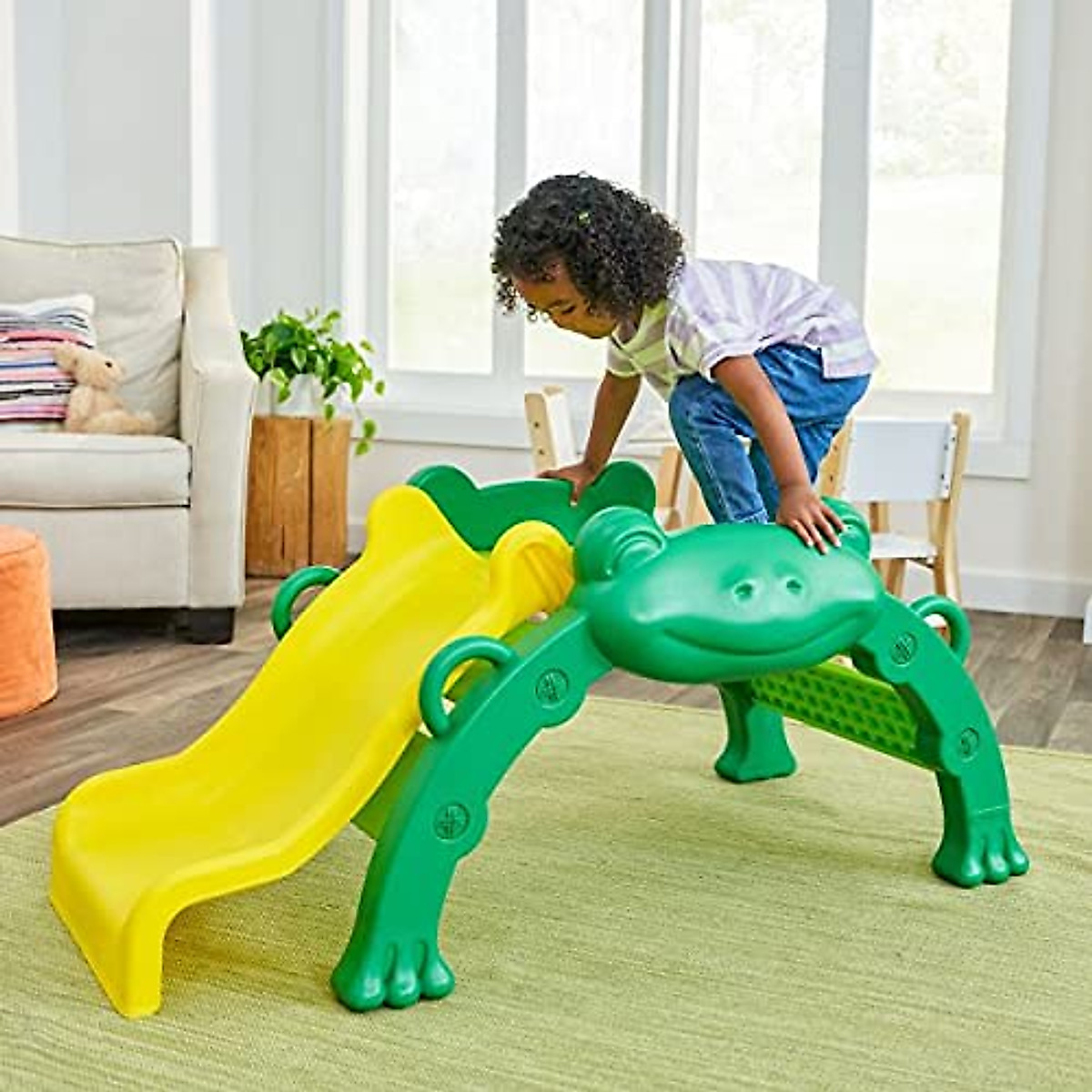 KidKraft Hop & Slide Frog Toddler Climber for Gross Motor Skills, Gift for Ages 1.5-3