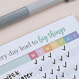 Erin Condren Designer Notepad - Daily Habit Tracker Notepad That Tracks Up to 26 Habits, 7 Days a Week. Portable to Take on Travel to Track Habits. Color Coded Days