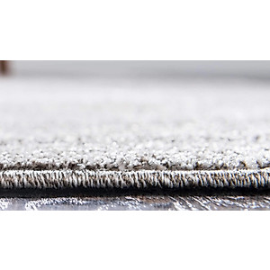 Unique Loom Del Mar Collection Area Rug - Lucille (7' 1" x 10' Rectangle, Gray/ Ivory)