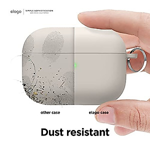 elago Liquid Hybrid Case Compatible with AirPods Pro 2nd Generation Case Cover - Compatible with AirPods Pro 2 Case, Triple Layer Protection, Keychain Included, Dust Resistant, Shockproof (Stone)
