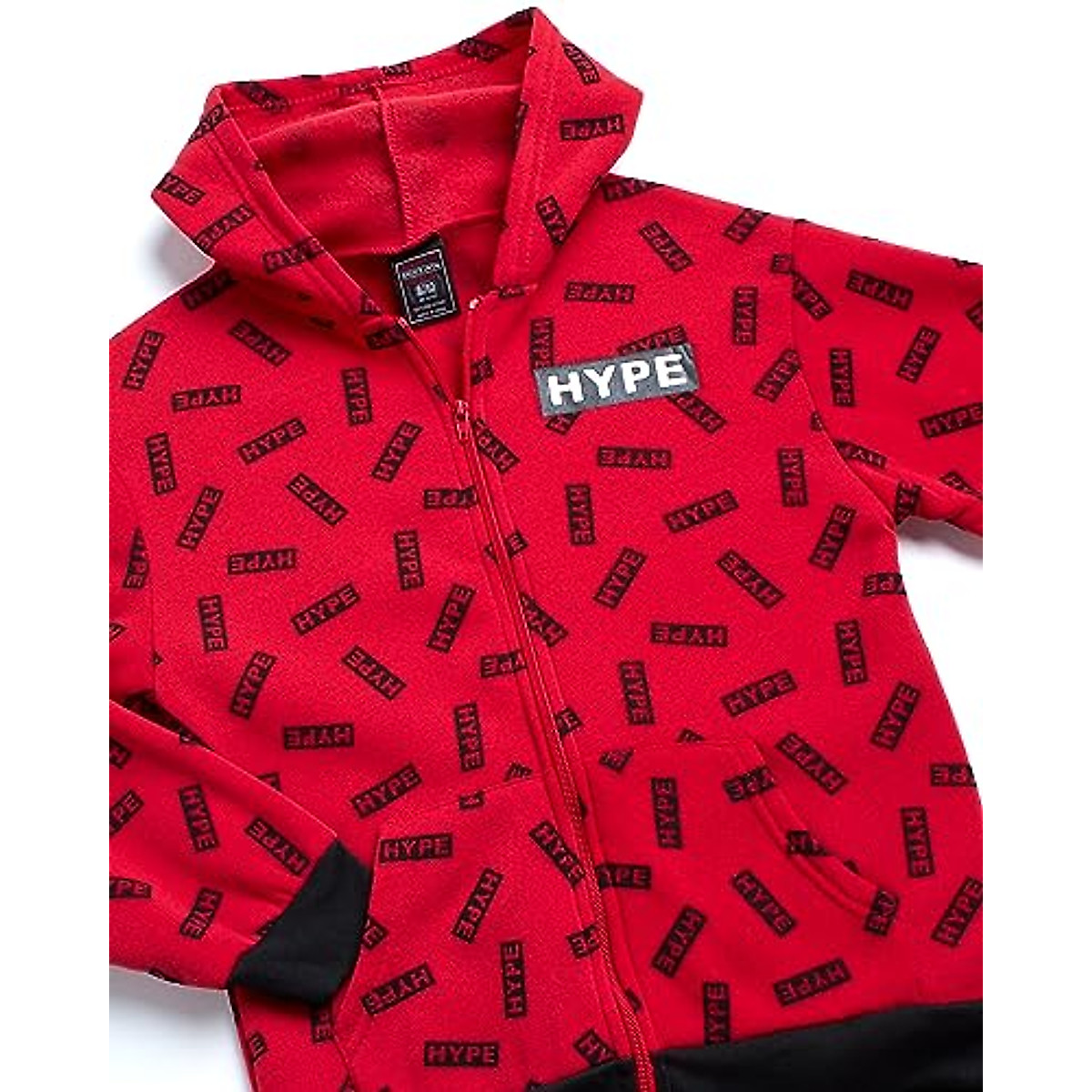 Quad Seven Boys' Sweatsuit Set - 2-Piece Active Fleece Hoodie Sweatshirt and Joggers Sweatpants for Boys (Sizes: 4-14), Size 16-18, Red Hype