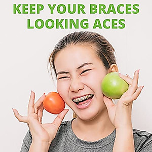 Plackers Orthopick Dental Floss Picks for Braces, 144 Count (36 pack of 4) Made with Super TufFloss, Soft, Flexible Toothpick, Gentle on Braces, Orange