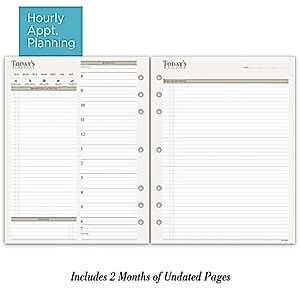 at-A-Glance Undated Daily Planner Refill, 2 Months, 7-Ring, 8-1/2" x 11", Folio Size, Size 5 (038-225)