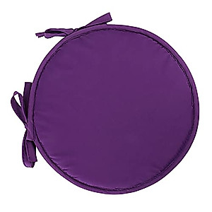LUYAJYI Round Stool Chair Cushions, Lace Up Bistro Bar Seat Pad Non-Slip Outdoor Bistro Seat Cushions for Home Office Garden Garden Chair Decoration (Purple, 12 inch Diameter)