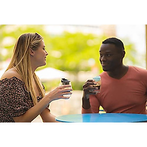 SPROGO, To-Go Espresso Cup (Almost Black) Espresso Travel Mug, 4 oz Tumbler, Double Glass Wall, Small Cortado Glasses Size, Travel mug with Lid, Reusable, Fits Cupholders