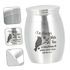 2pcs Funeral Ashes Urn Ashes Urn for Animal Cinerary Casket for Pet Ashes Urn for Pet Dog Cinerary Casket Cat Ashes Urn Keepsake Ashes Urn Cinerary Casket for Animal Bird Urn