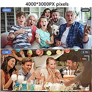 Digital Cameras for Kids Digital Camera for Photography 1500AH 8X Digital Zoom, 12MP Camera Rechargeable Shoot Cameras,Built-in Microphone, 1080P HD Recording Camera for Kids/Adult/Elderly