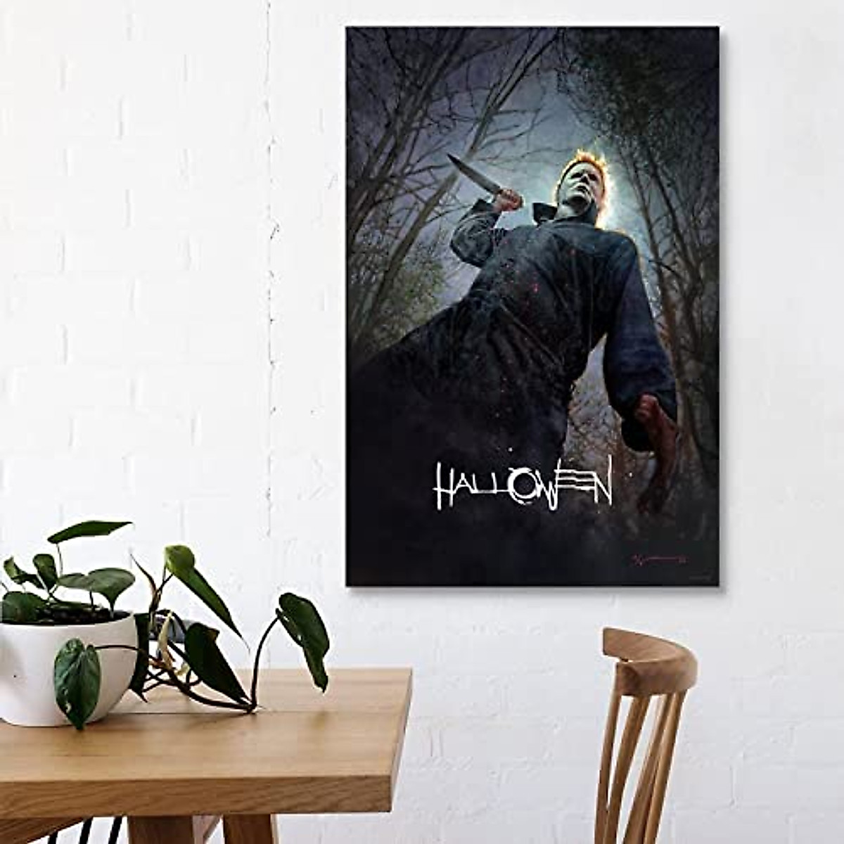 RIP Michael Myers Halloween Horror Violence and Bloody Canvas Art Poster and Wall Art Picture Print Modern Family Bedroom Decor Posters 16x24inch(40x60cm)