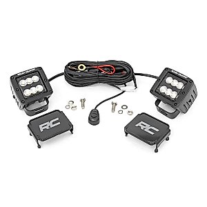 Rough Country 2" Black Series Square CREE Cube LED Lights | Flood - 70133BL
