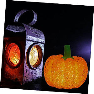 ABOOFAN 2 Pcs Halloween Crystal Small Night Lamp Pumpkin LED Light Pumpkin Plastic Light Plastic Halloween Light Halloween Party Night Light Halloween Decorative Light Halloween Props car