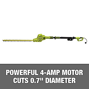 Sun Joe SJH902E 21-inch, 4-Amp, Multi-Angle Electric Telescoping Pole Hedge Trimmer