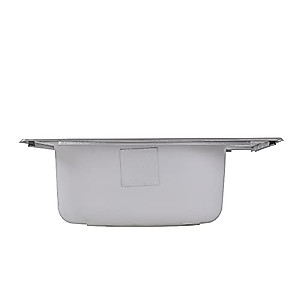 Nantucket Sinks NS2522 25-Inch 18-Gauge Rectangle Single Bowl Self Rimming Drop-In Kitchen Sink, Stainless Steel, Small