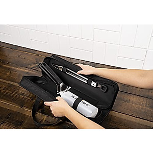 Blackstone 5481 Tabletop 5 Piece Griddle Tool Kit- Outdoor Indoor Grill BBQ Utensils, 2 Stainless Steel Spatulas, 1 Classic Tong, 16Oz Squeeze Bottle, 1 Portable Carry Bag, Black, Silver, White