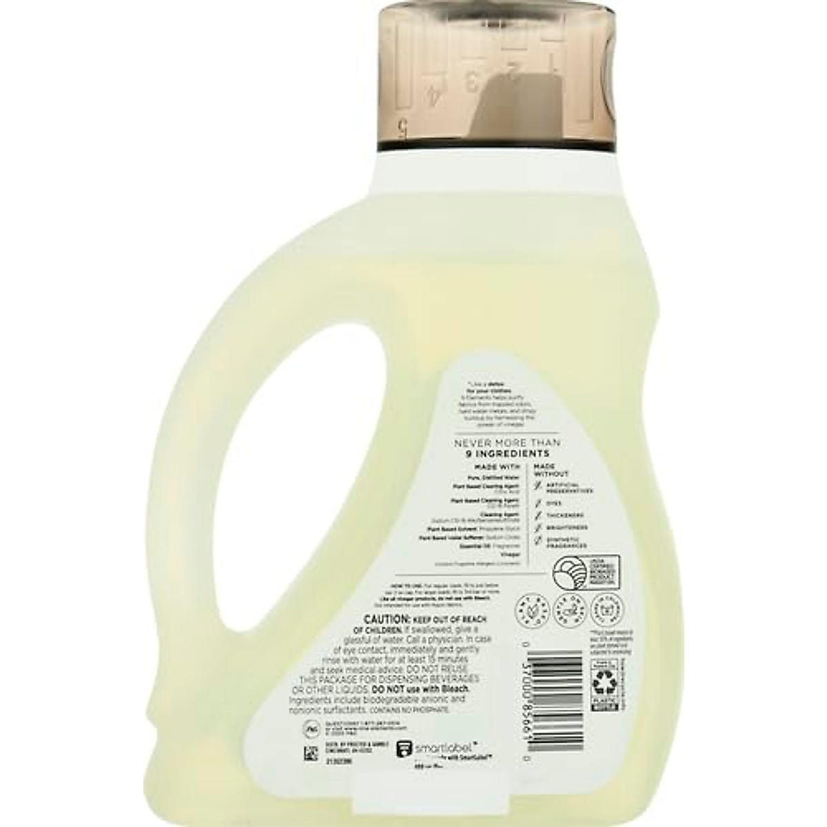 9 Elements Liquid Laundry Detergent, Eucalyptus Scent, 46 Oz, 46 Fl Oz