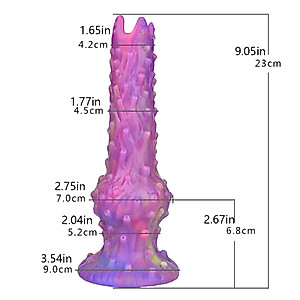 Alien Ovipositor Dildo Toy with Insertable Sex Toy Eggs, 5 Silicone Egg Toy Adult Sex Toy for Women, Pneumatic Inflatable Spawning Dildo Luminous Glow in The Dark - Small Luminous Egg
