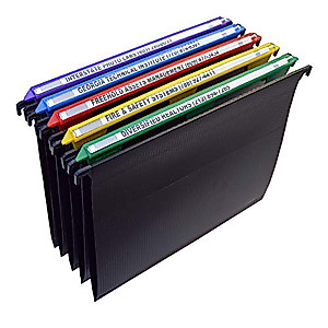 Ultimate Office MagniFile Hanging File Folders V Base Letter Size with 11 inch Magnified Indexes That Double The Size of Your File Titles to Find Files Fast. (Set of 5 Assorted)