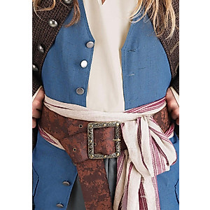 Plus Mens Deluxe Jack Sparrow Pirate Costume, Disney Pirates of The Caribbean Captain Jack Sparrow Adult Costume 4X Brown